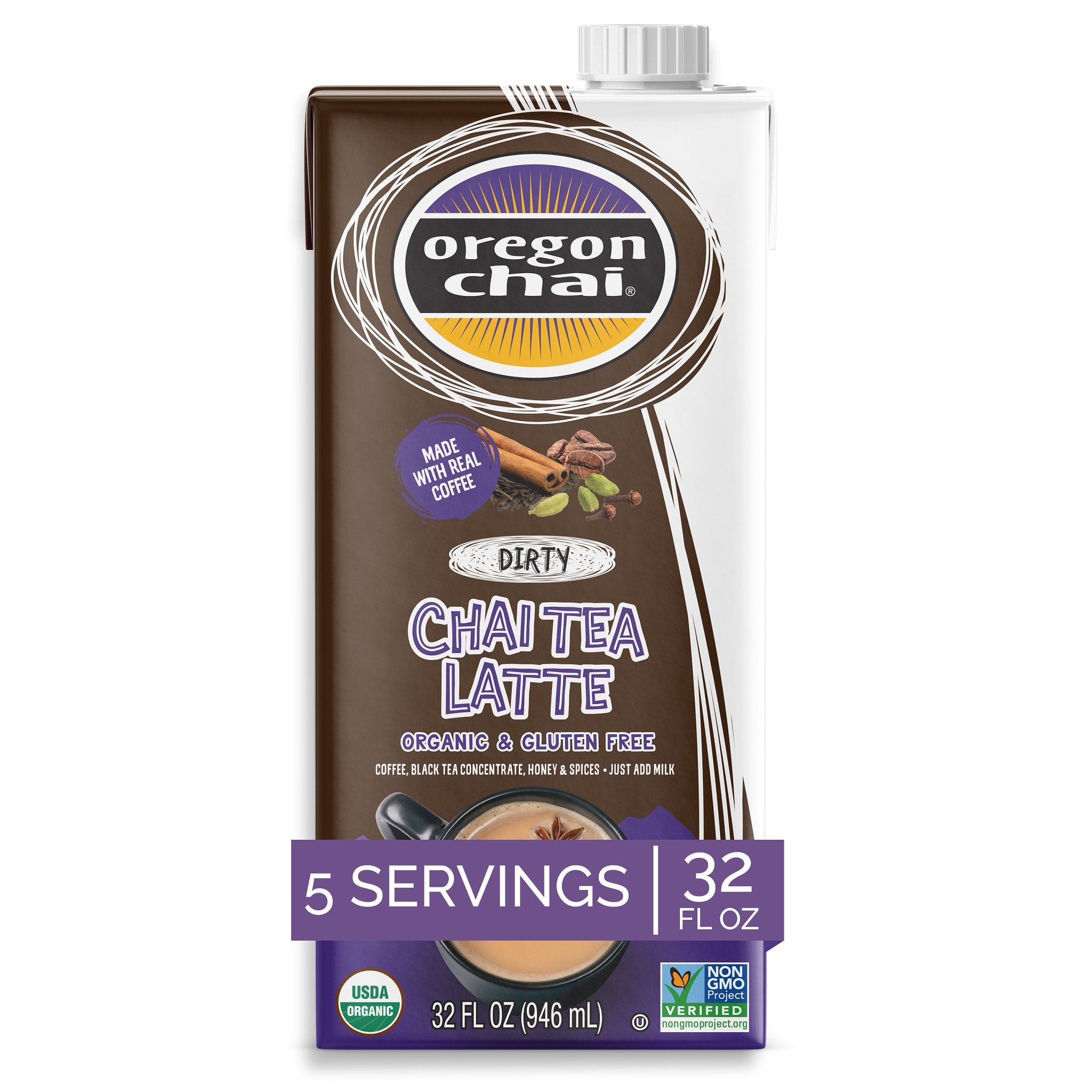 Oregon Chai Dirty Chai Tea Latte Concentrate